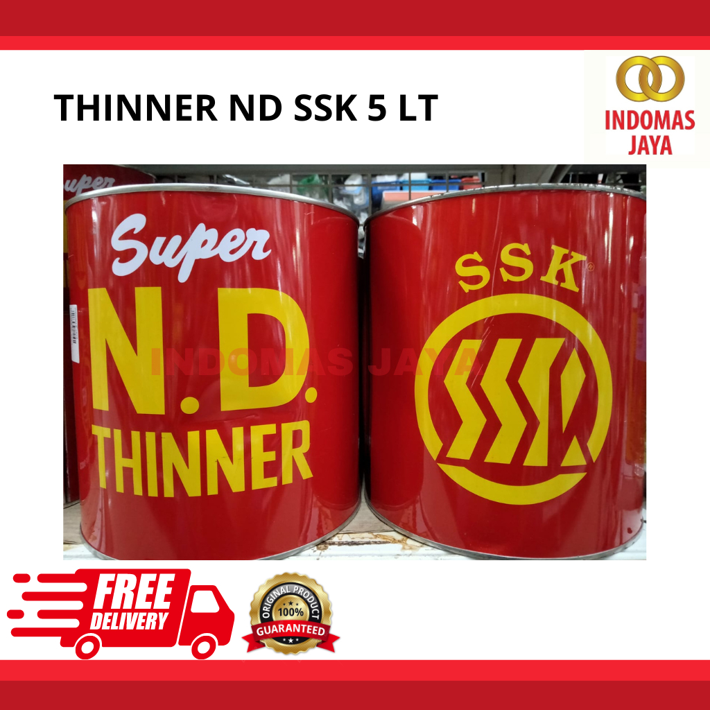 Jual tinner SSK SUPER N.D. 5 liter ND Tiner thiner thinner kemasan merah ORIGINAL pengencer cat ...