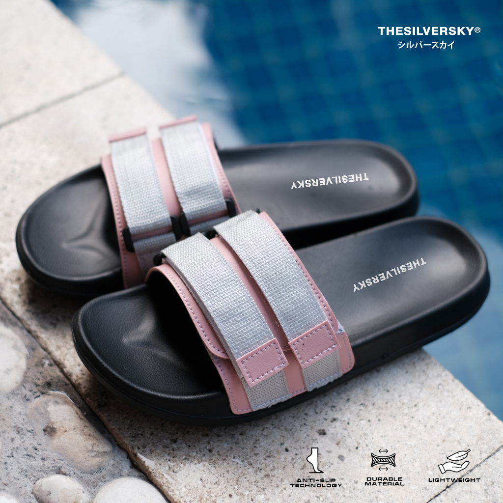 Jual Thesilversky Multi-Straps Rozelver | Slide Sandal Premium | Shopee ...