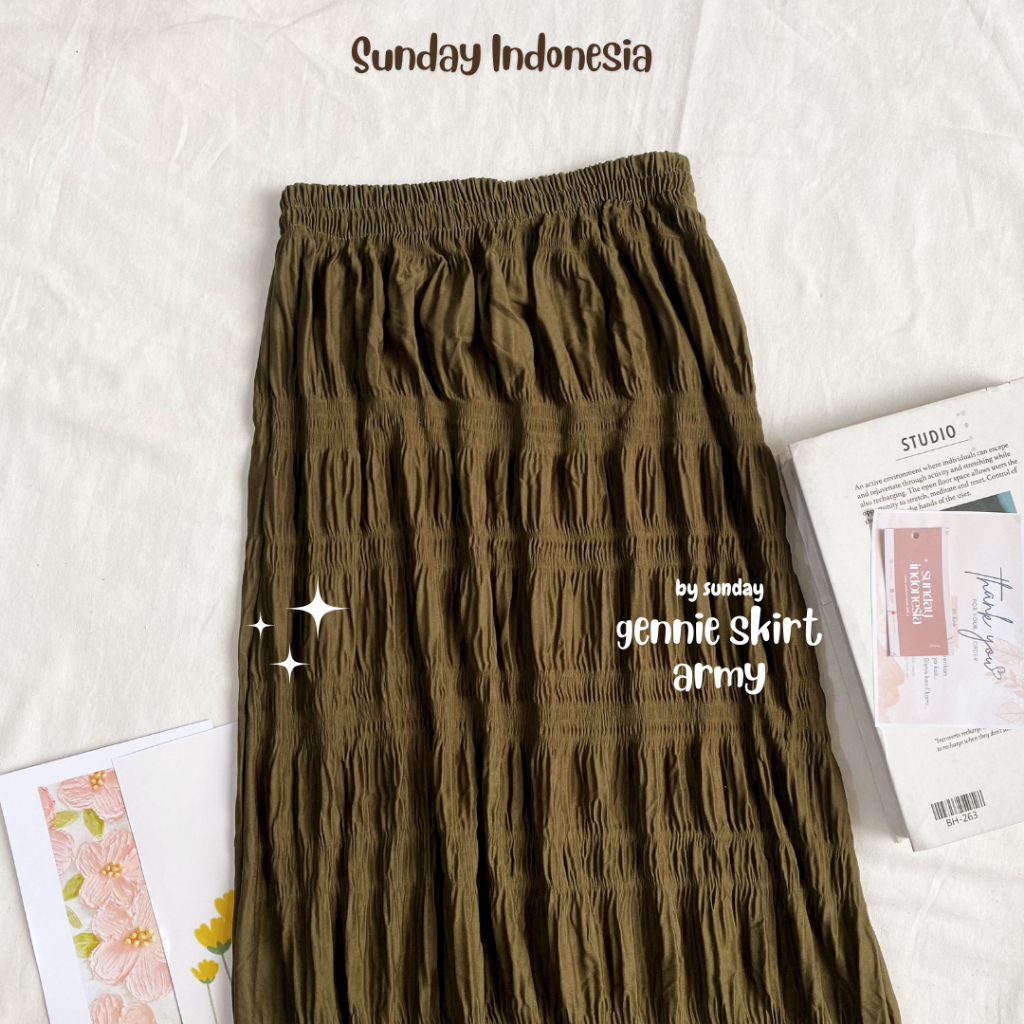 Jual Genie Skirt | Rok Kerut Wanita | Korean Skirt | Rok Lidi Wanita ...
