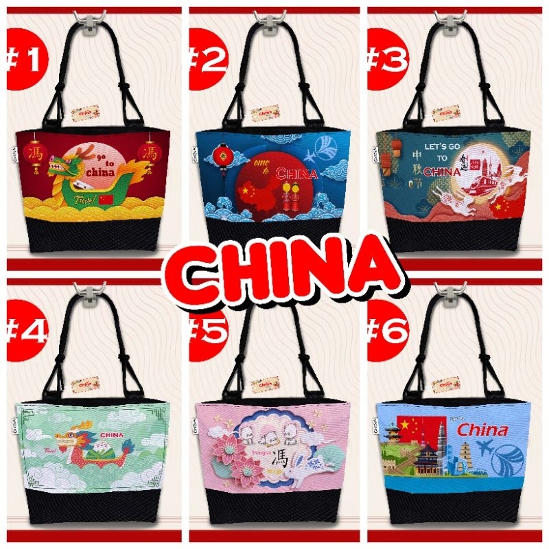 Jual Tas tote bag negara CINA tas oleh oleh dari cina | Shopee Indonesia