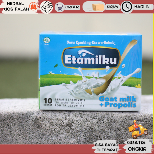 Jual Susu Kambing Etawa Bubuk plus Propolis Etamilku Isi 10 Sachet ...