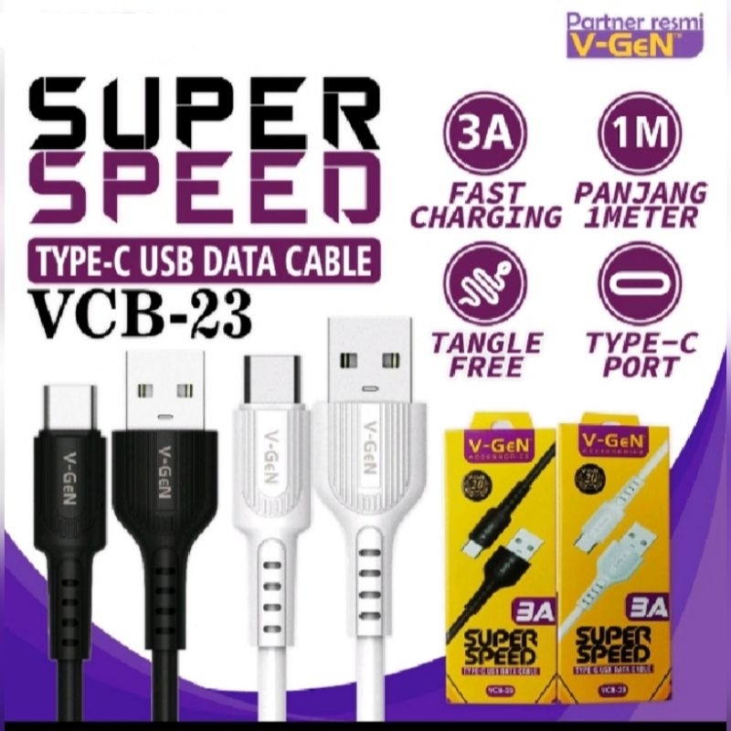 Jual V-GeN VCB-21/23/55 kabel Data Vgen Micro/Type C USB Fast Charging ...