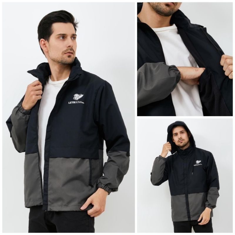 Jual Jaket Pria Anti Angin Waterproof Parka Outdoor Jaket Motor Pria ...