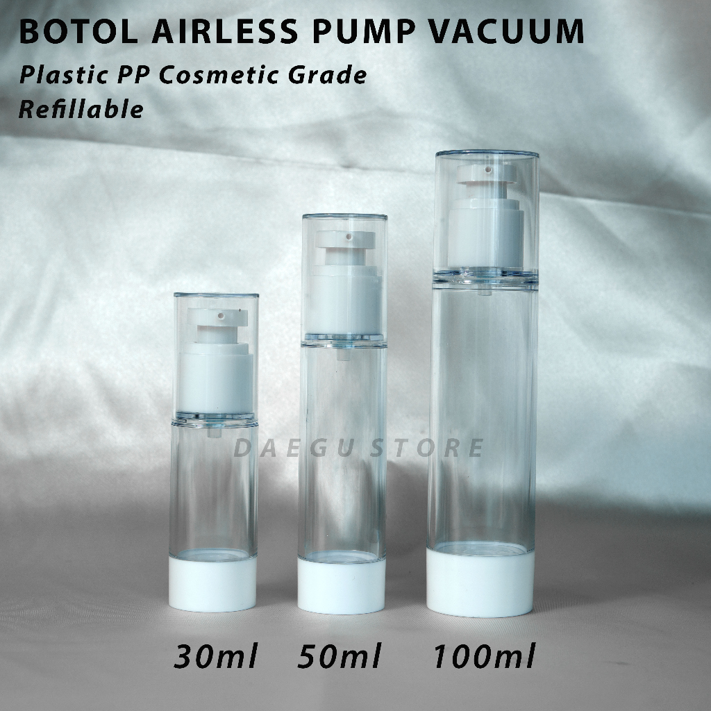 Jual Botol Airless PUMP Lotion Serum Travel Size Treatment Skincare ...
