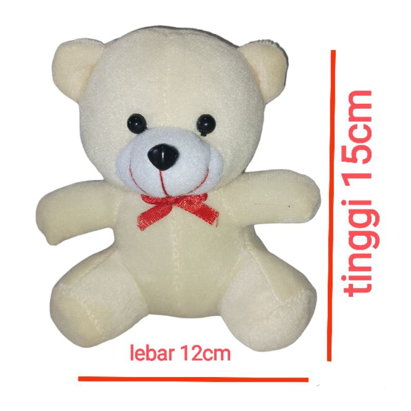 Jual Boneka bear mini boneka beruang mini bahan lembut tinggi 15cm ...