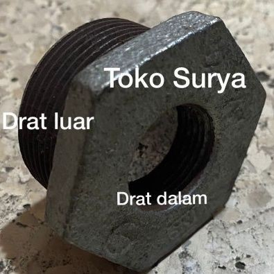 Jual VERLOP RING BESI drat luar 3" x 1/2" x 3/4" x1" x 11/4" x 11/2 ...