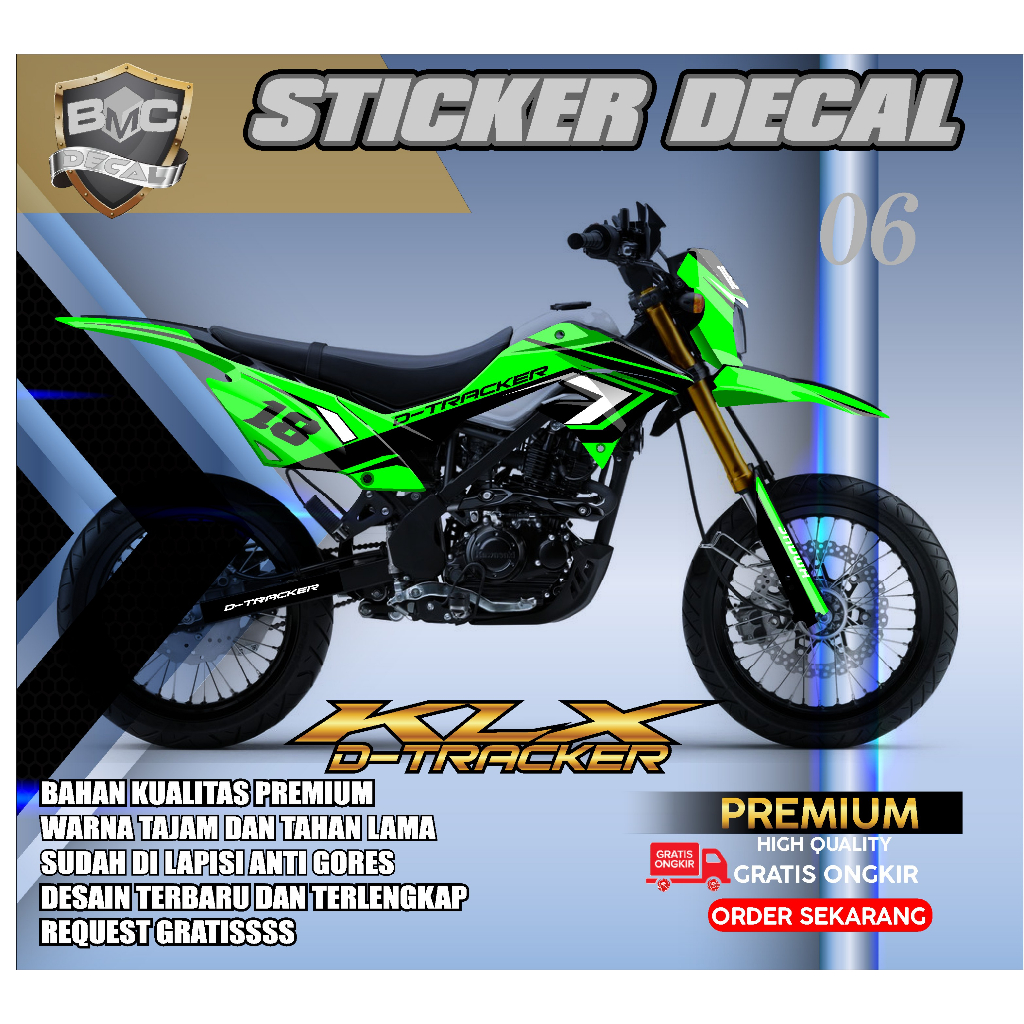 Jual STICKER DECAL KAWASAKI KLX DTRACKER .STIKER VARIASI DEKAL ...