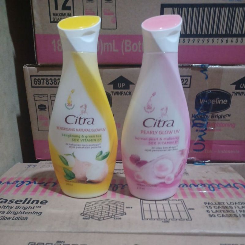 Jual Citra Hand & Body Lotion Pearly White UV 210ml | Shopee Indonesia