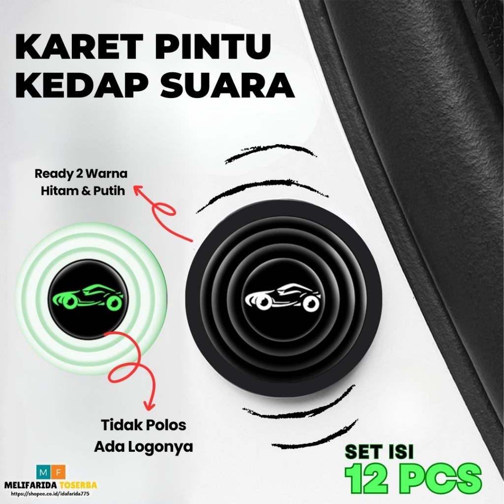 Jual Karet Peredam Suara Tutup Pintu Mobil Anti Bising Set Isi 12Pcs ...