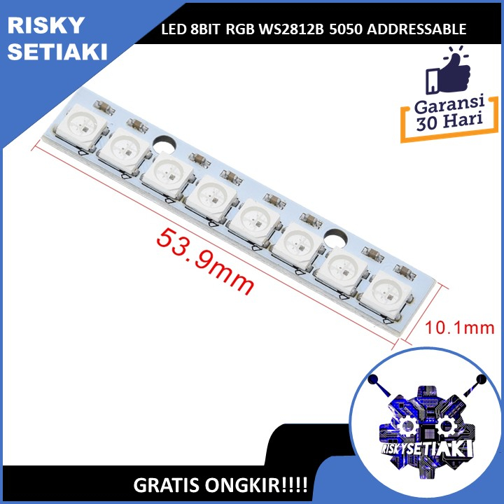 Jual MODUL LED 8BIT RGB WS2812B 5050 ADDRESSABLE FULL COLOR BOARD ...