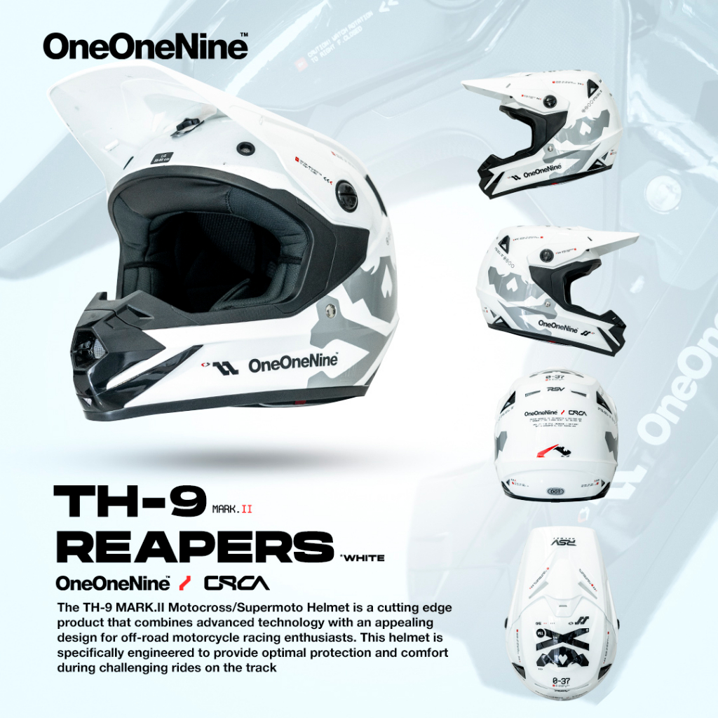 Jual KSR ONEONENINE - HELM ONEONENINE TH9 MARK II - WHITE GLOSSY ...