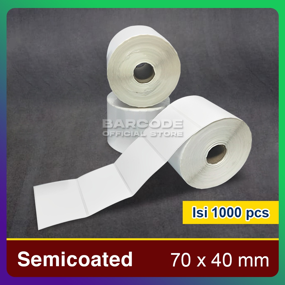 Jual Label Barcode 70 X 40 mm 70x40mm 70x40 Kertas Sticker Semicoated 1 ...
