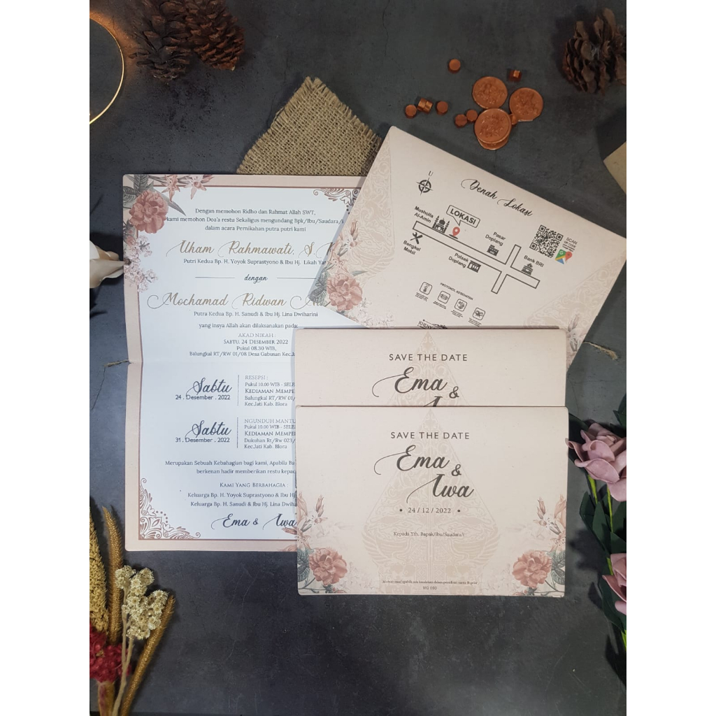 Jual undangan gunungan adat jawa undangan wayang undangan pernikahan ...