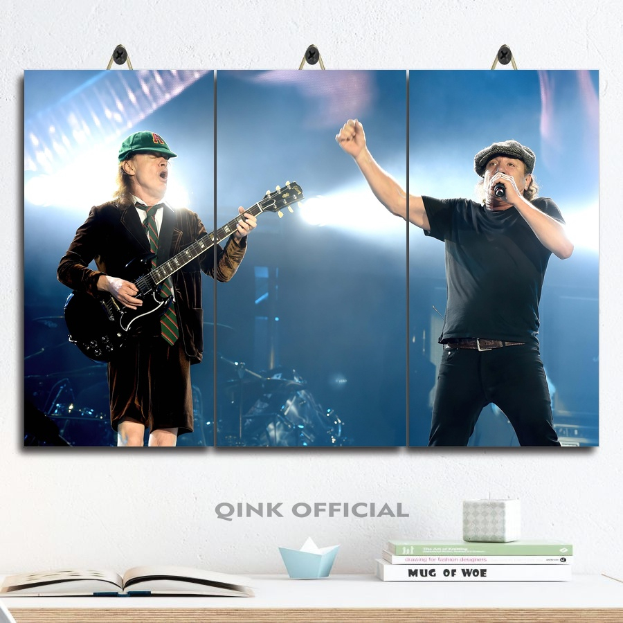 Jual POSTER DINDING KAYU BON SCOTT BAND AC DC 45X30 MULTIPANEL ...