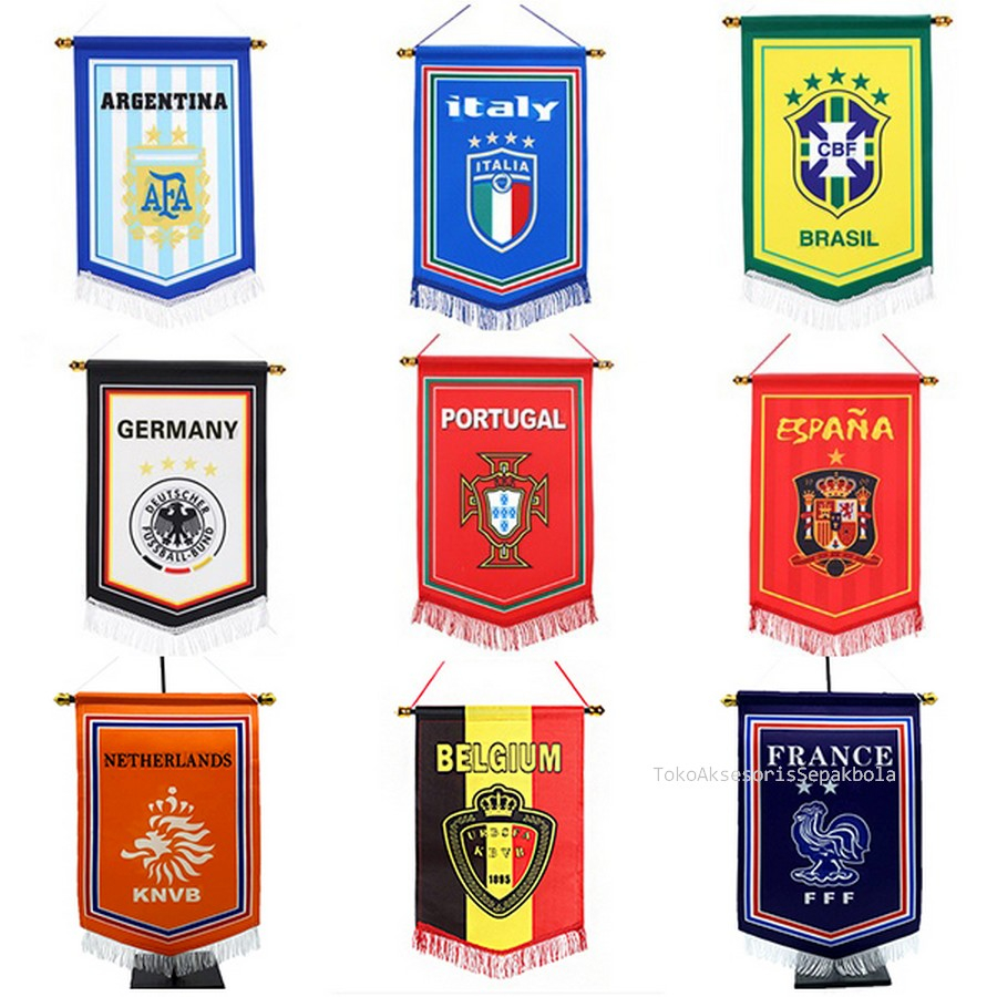 Jual Vandel Bendera Gantung Penggemar Sepakbola Timnas Negara World Cup ...