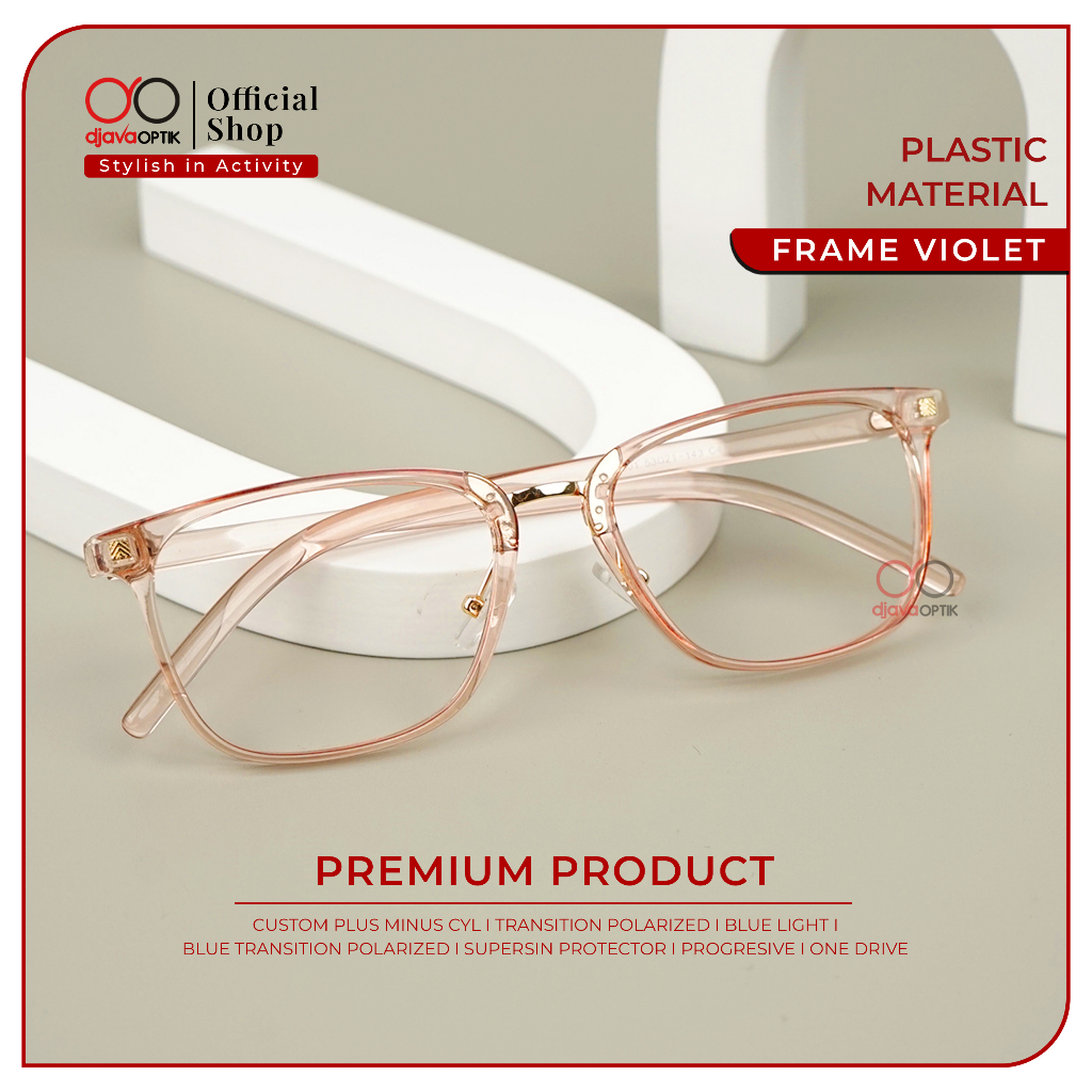 Jual DJAVA OPTIK - Frame Violet - Kacamata Korea Mall Supersin Bluelight Transition Protector ...
