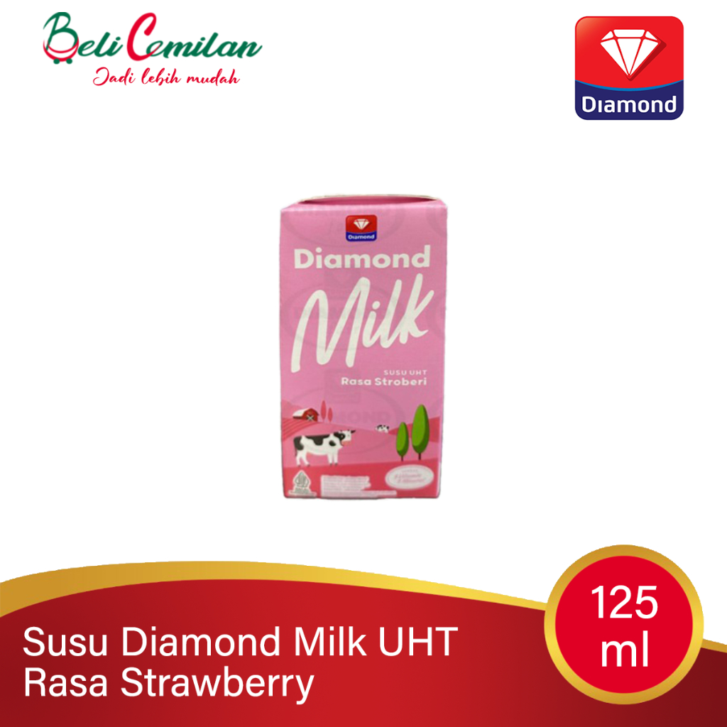 Jual Susu UHT Diamond Rasa Cokelat / Strawberry / Full Cream 125ml | Shopee Indonesia