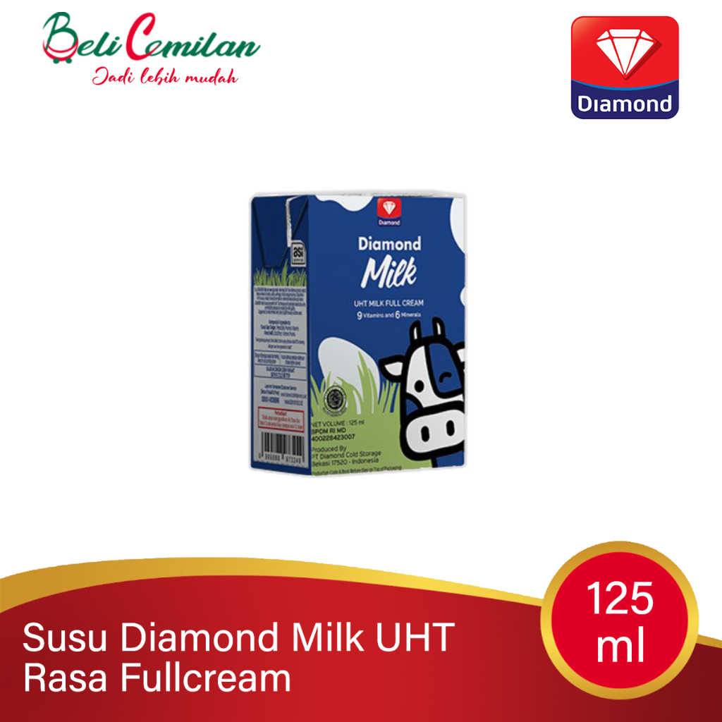Jual Susu UHT Diamond Rasa Cokelat / Strawberry / Full Cream 125ml | Shopee Indonesia