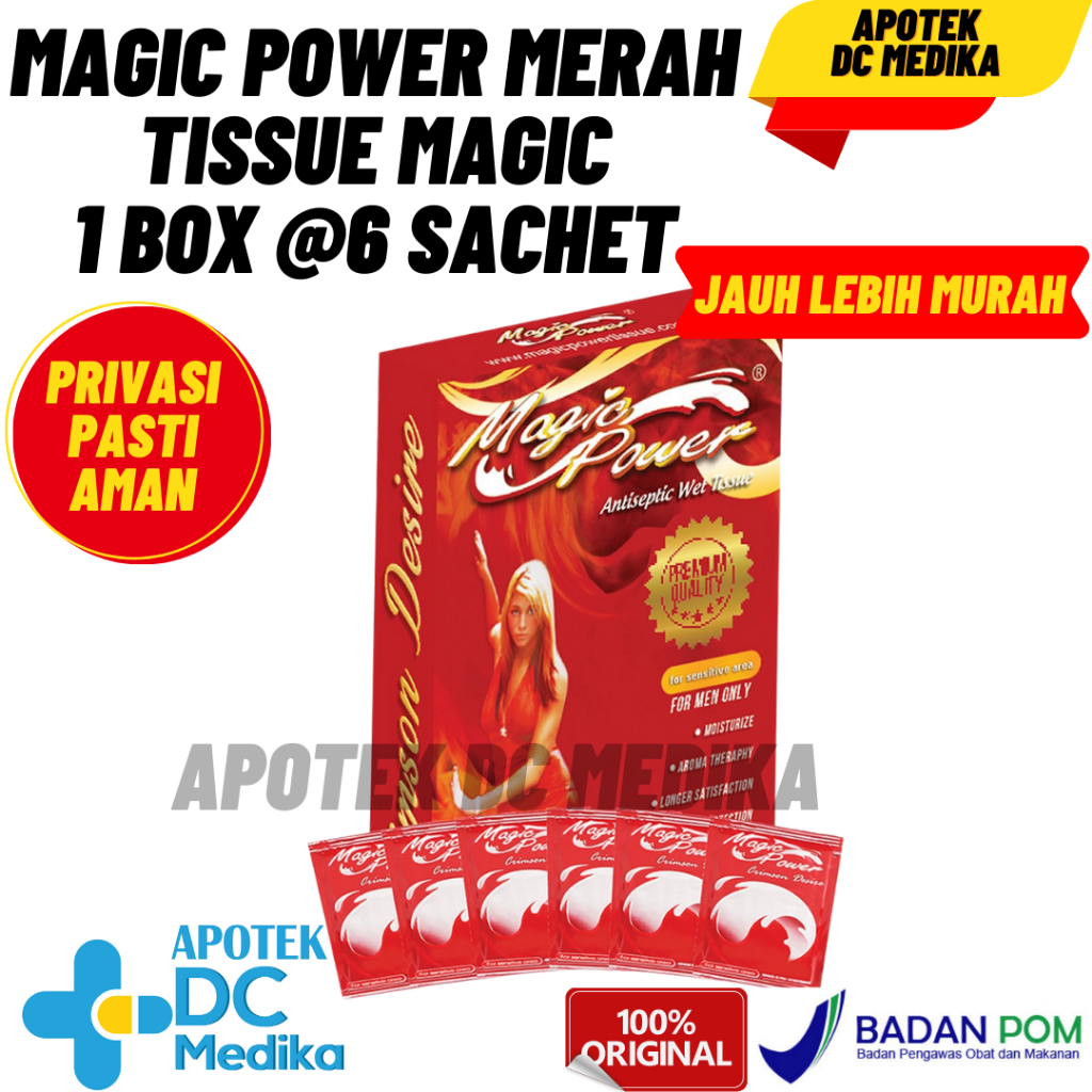 Jual Magic Power Merah / 6 sachet / Tissue Magic / Tisu Magic ...