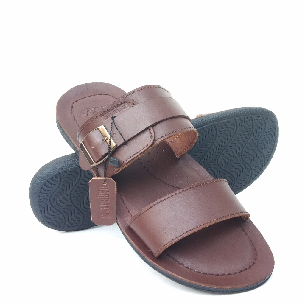 Jual Sigma x Barbatos Sandal Kulit Ban Dua Sandal Kulit Pria Sandal ...