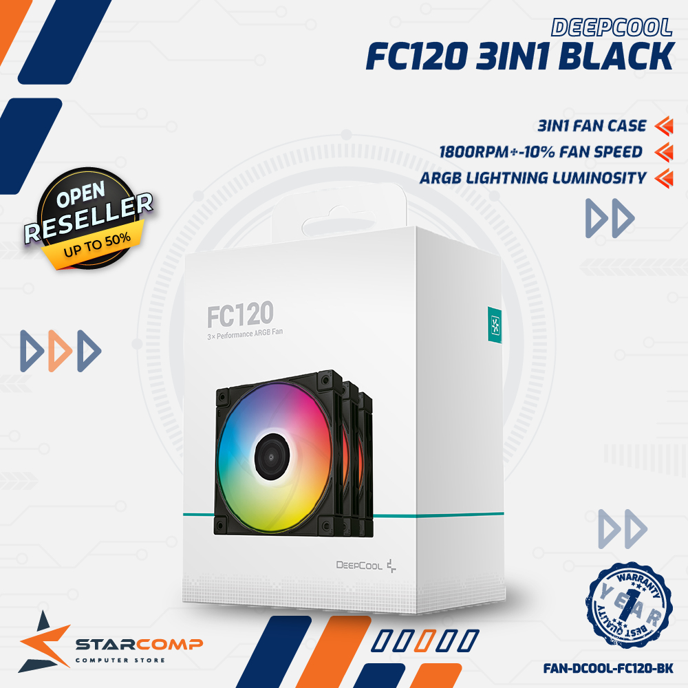 Jual Deepcool FC120 Fan Case FC 120 3in1 12CM 3 FAN ARGB | Shopee Indonesia