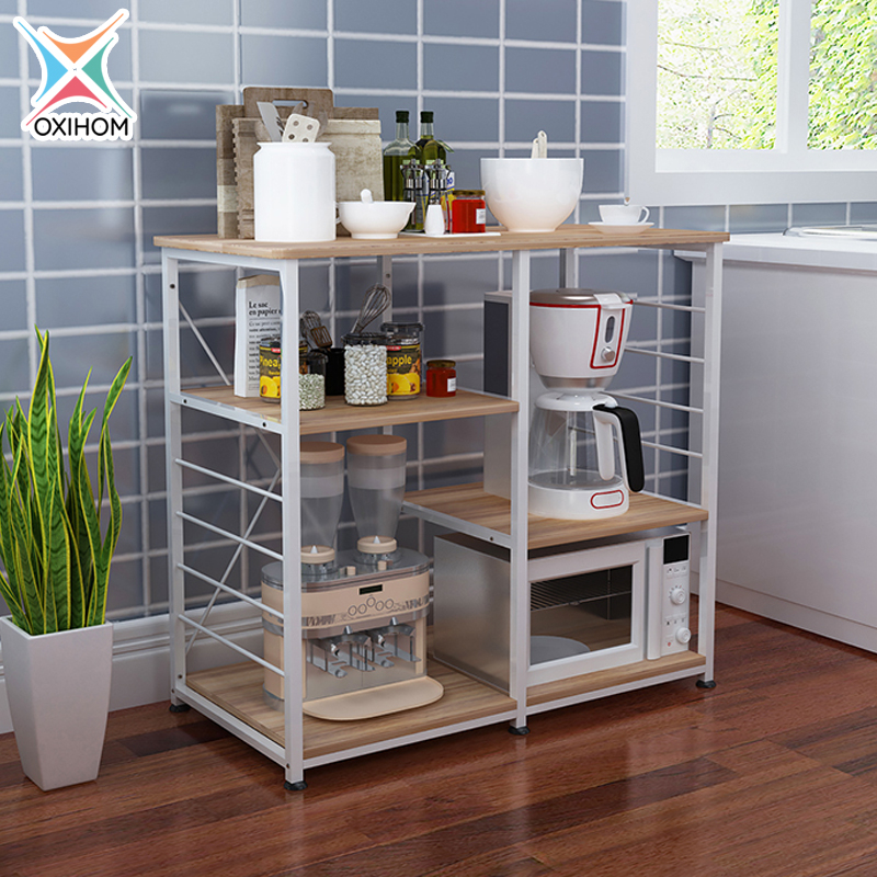 Jual Oxihom Rak Dapur Susun Kayu Besi Rak Microwave Rak Serbaguna ...