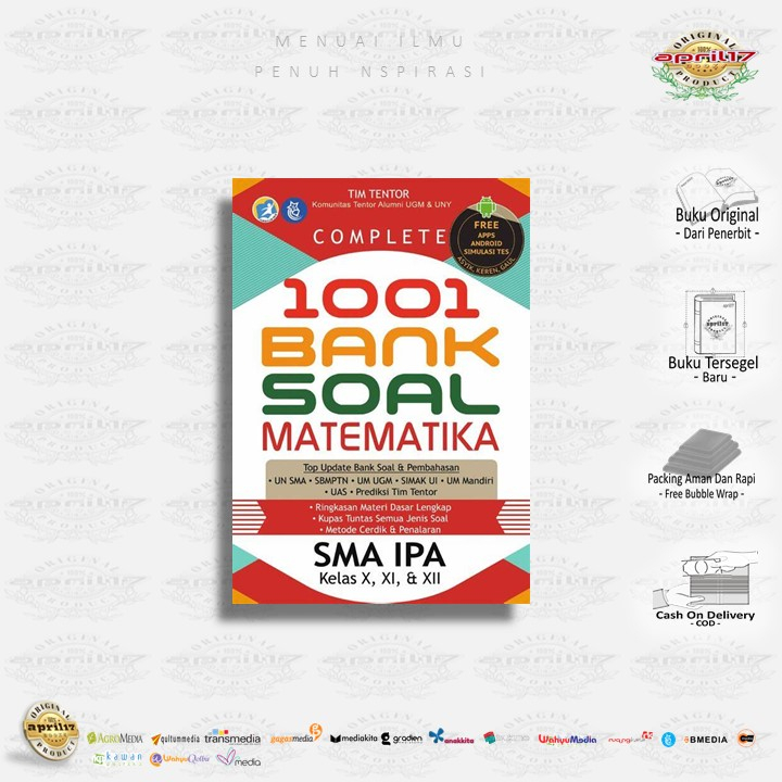 Jual BUKU COMPLETE 1001 BANK SOAL MATEMATIKA SMA IPA KELAS X, XI, & XII ...