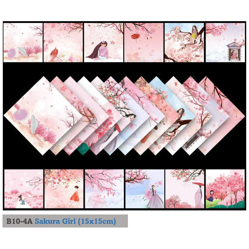 Jual LovelyCraftStore | B10 Paper Pack 50pcs double sided Kertas ...