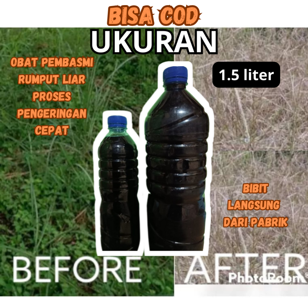 Jual OBAT RUMPUT UKURAN 1.5 LITER SAMPAI KE AKAR PEMBASMI HAMA LANGSUNG DARI PABRIK BOTOLAN ...