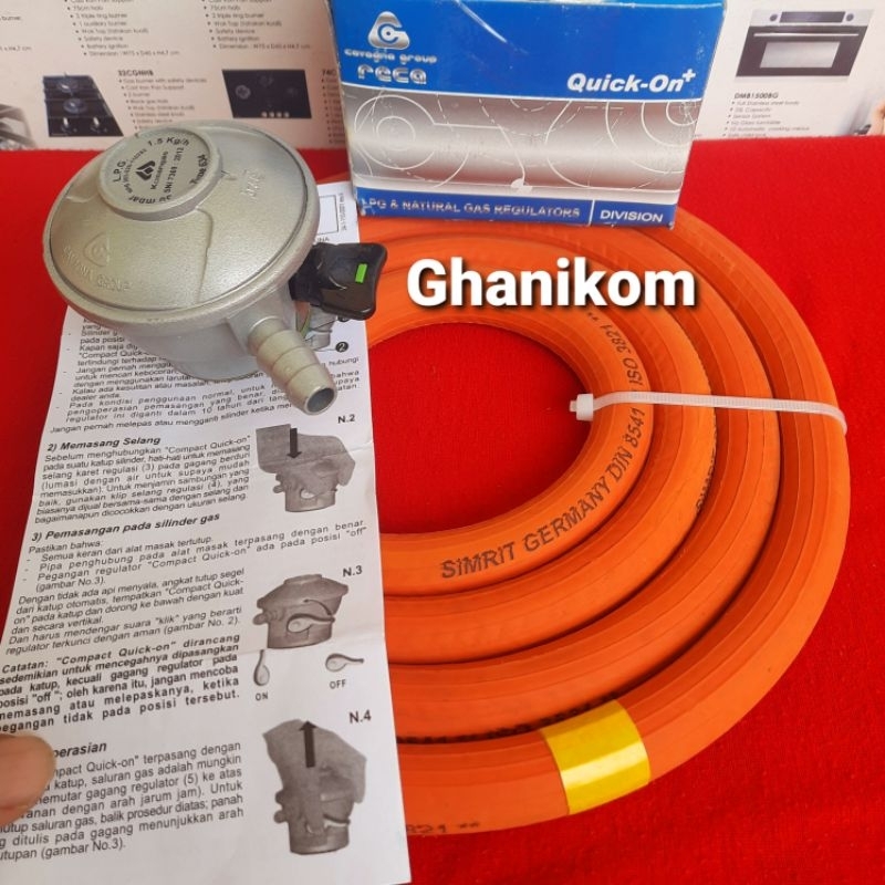 Jual Regulator Lpg Pertamina Kosangas Reca italy dan selang gas Simrit ...