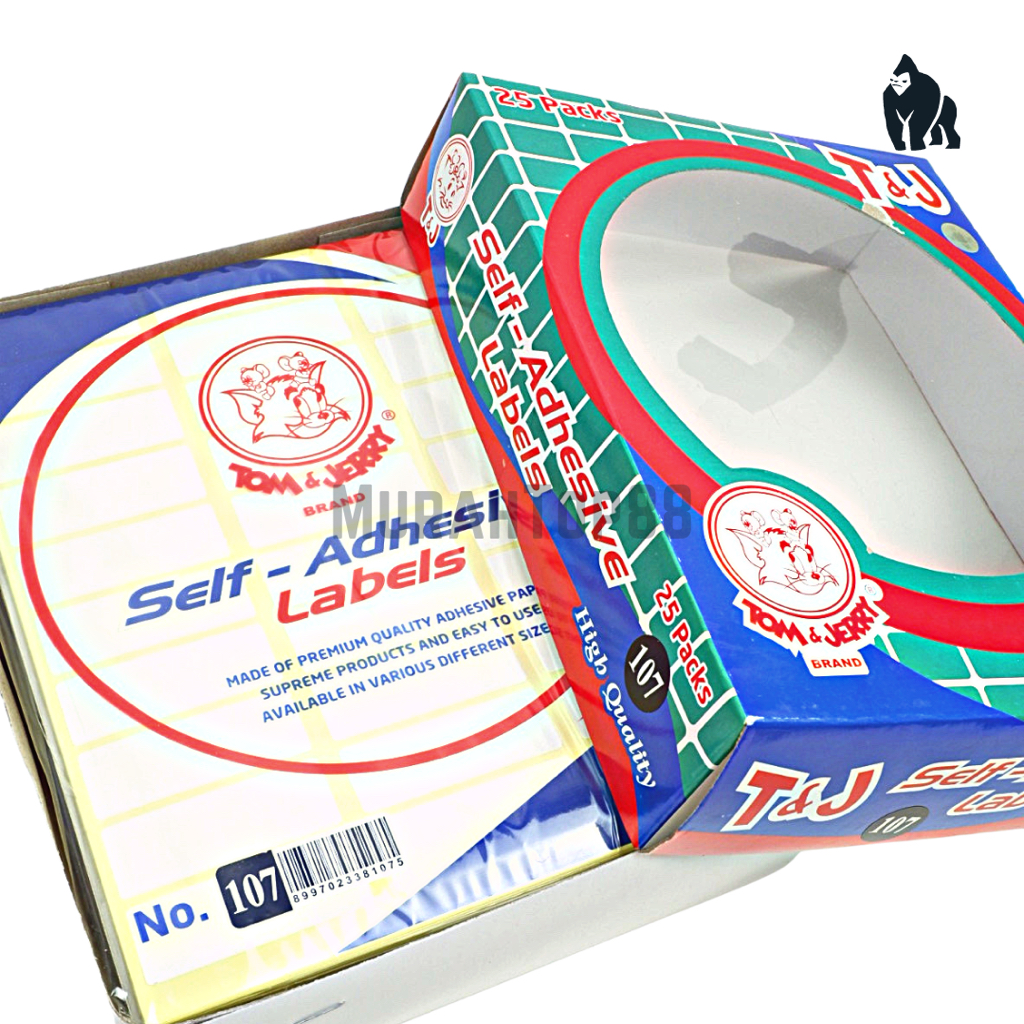 Jual Label Tom and Jerry / Sticker Tom & Jerry / Self Adhesive Labels [1 PACK isi 10 LEMBAR ...
