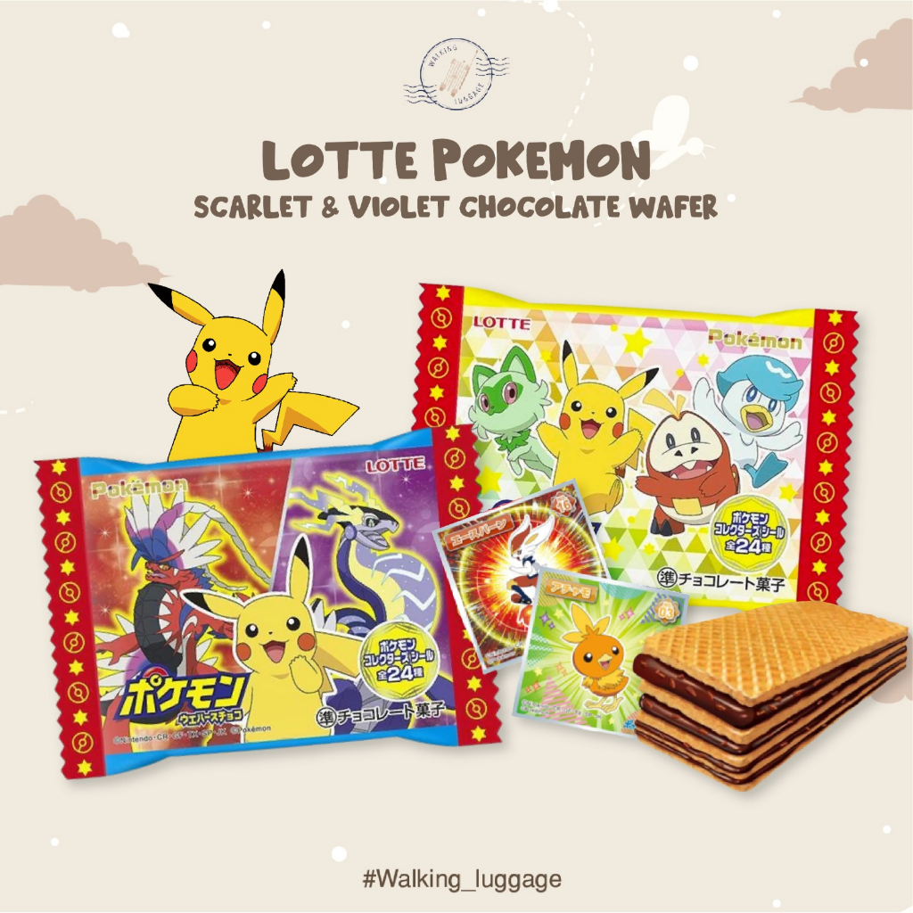 Jual LOTTE POKEMON Scarlet & Violet Chocolate Wafer (Original Jepang ...