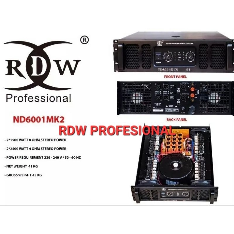 Jual POWER AMPLIFIER RDW ND6001MK2 GEN 2 CLAS GB Power RDW Class GB ND ...