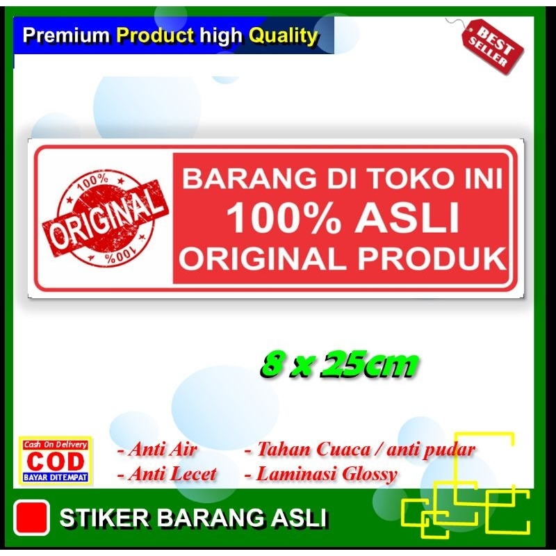 Jual Stiker barang asli sticker barang di toko ini 100 % adli Original ...