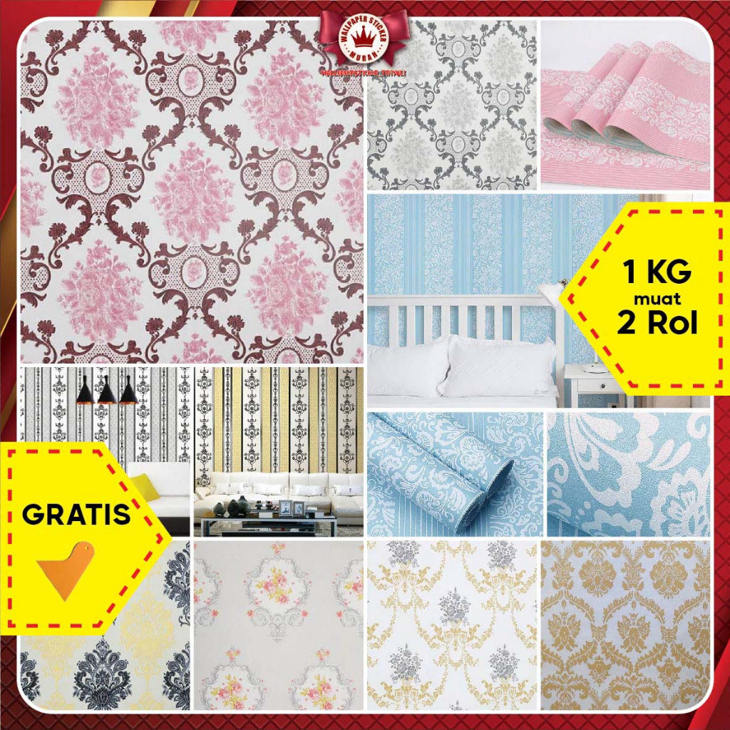 Jual WALLPAPER DINDING RUANG TAMU 45CMx8M WALLPAPER DINDING 10 METER X ...
