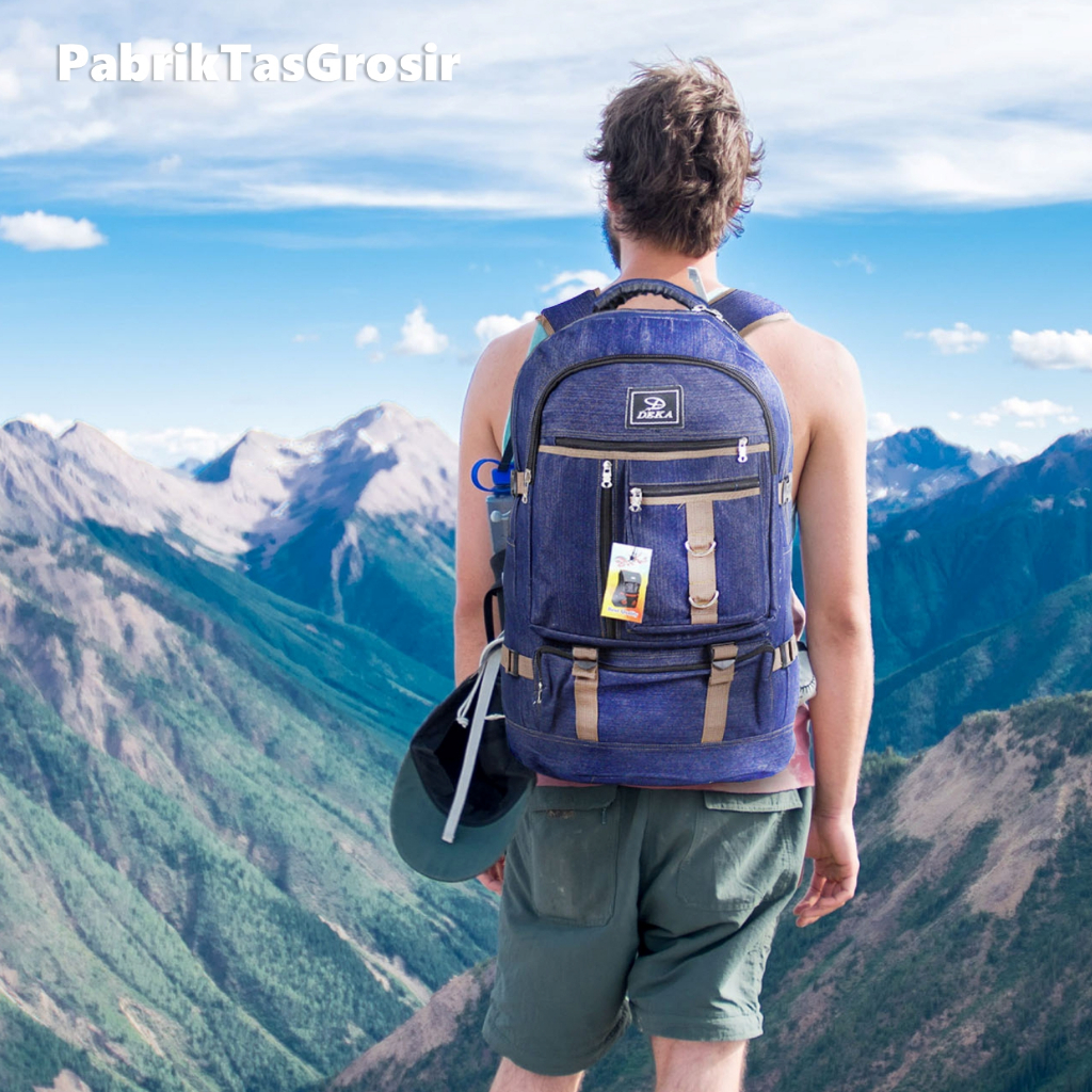 Jual Carriier Gunung 40 Liter Kanvas Denim Tas Gunung Muncak Mendaki ...