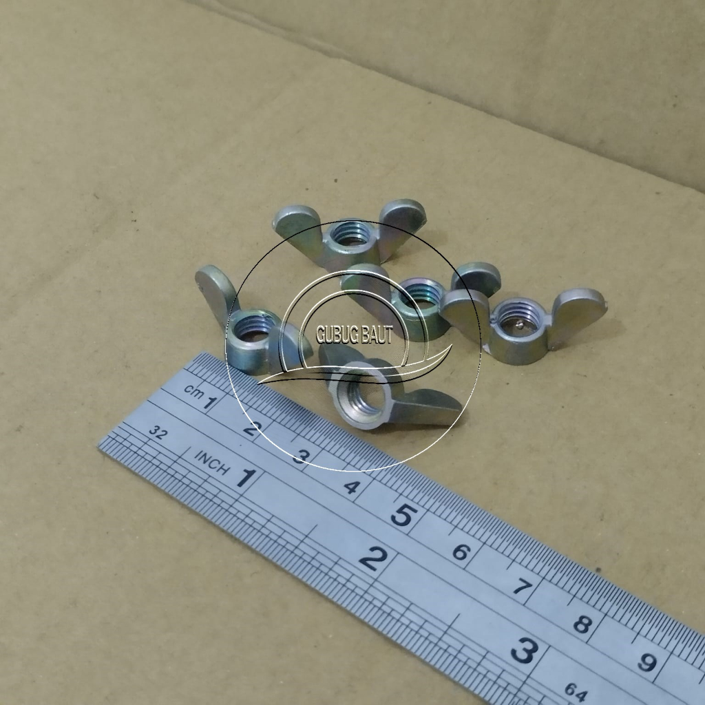 Jual WING NUT M8 MUR KUPING KUNING M8 MUR KUPU KUPU NUT COR MUR 12 ...