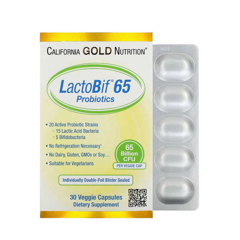 Jual California Gold Nutrition LactoBif 65 Probiotics 65 Billion CFU 30 ...