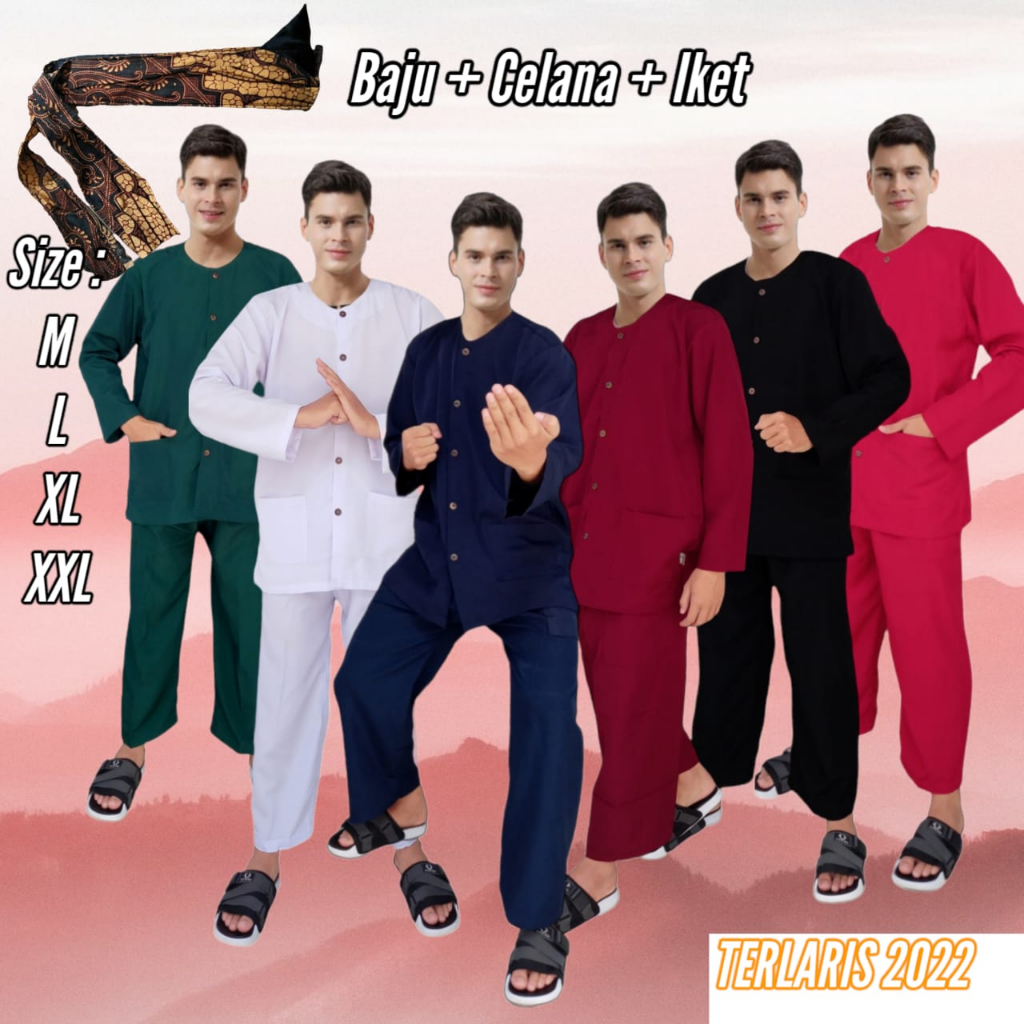 Jual Setelan baju adat tradisional baju silat plus iket kepala | Shopee ...