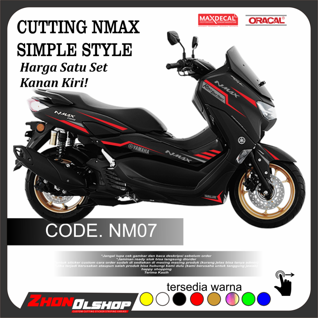 Jual sticker list-polet bodi yamaha NMAX NEW variasi striping cutting ...
