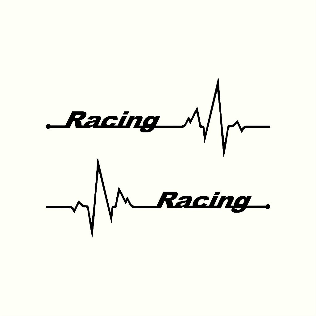 Jual Cutting Sticker Racing Heart Beat Motor Mobil Vinyl Oracal ...