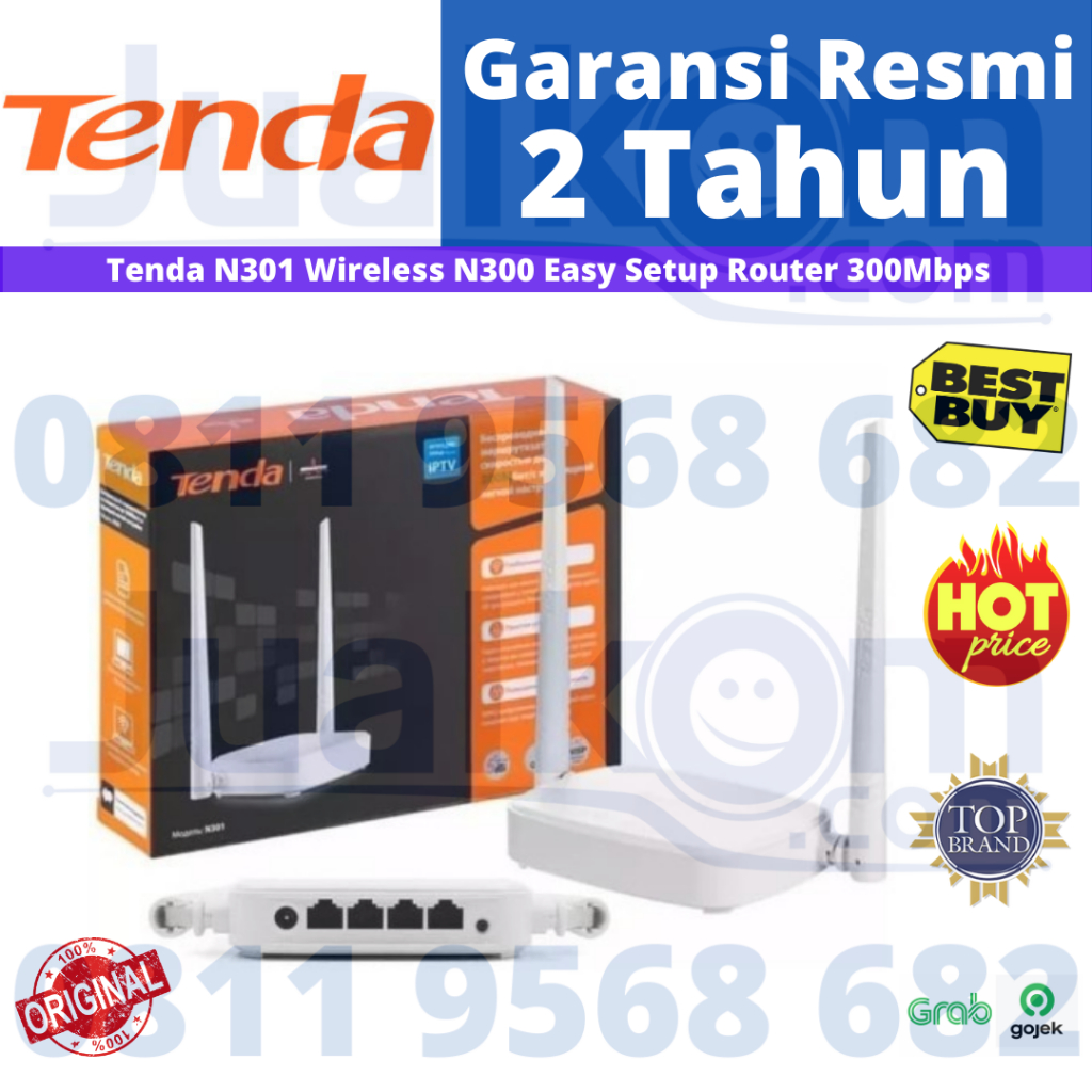 Jual Tenda N301 Wireless N300 Easy Setup Router 300Mbps | Shopee Indonesia