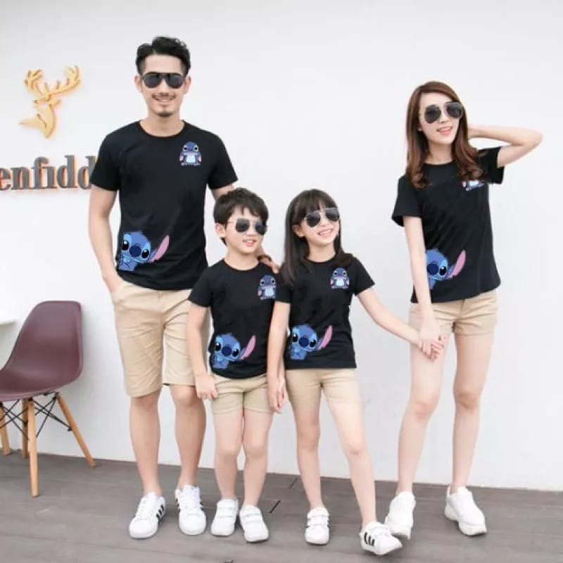 Jual Kaos Couple Keluarga STI*TCH Family Biru Gemoy | Shopee Indonesia