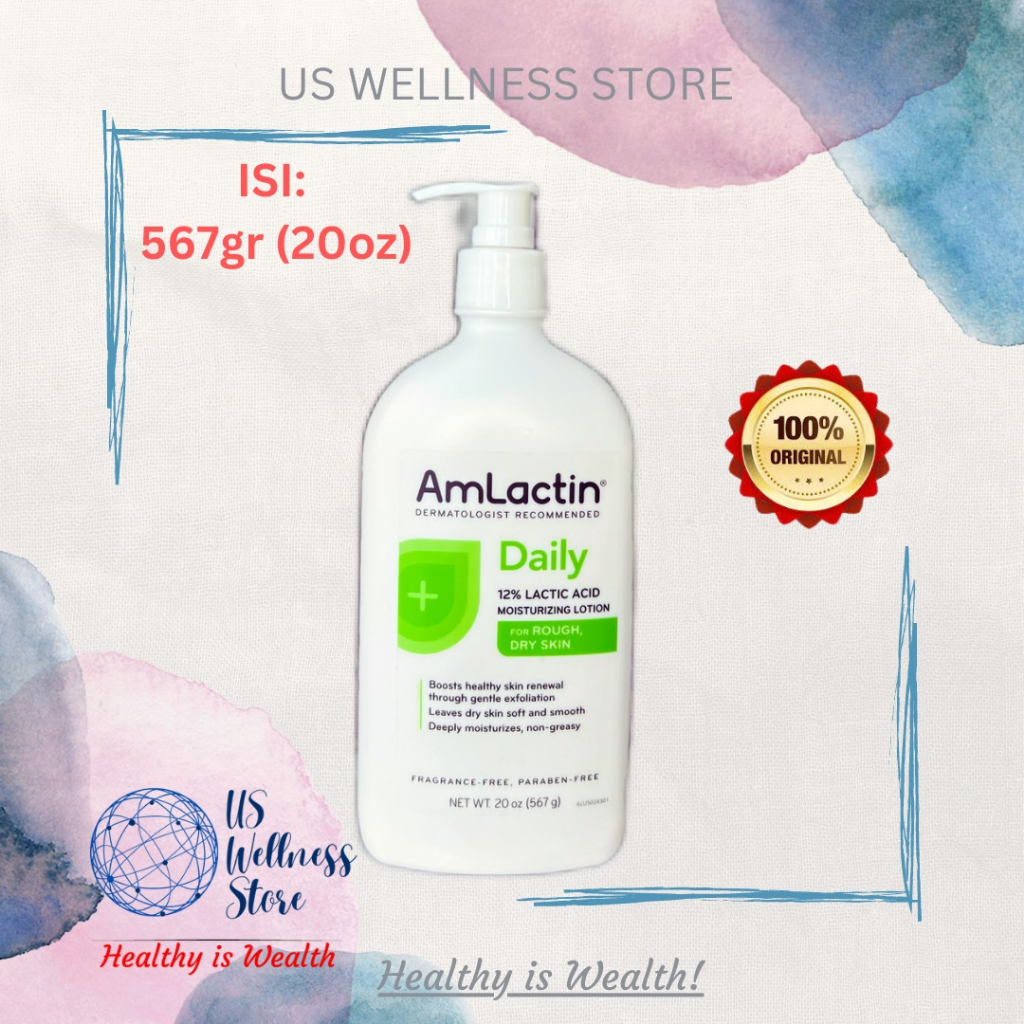 Jual AmLactin Daily Moisturizing Body Lotion 567 gr / 20 oz | Shopee ...