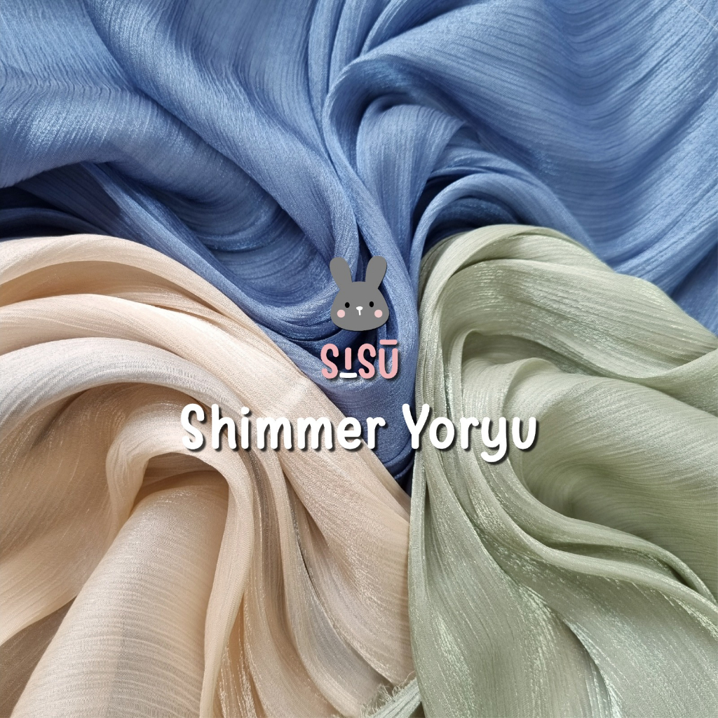 Jual 0.5 meter kain shimmer yoryu / bahan shimmer silk / satin shimmer ...