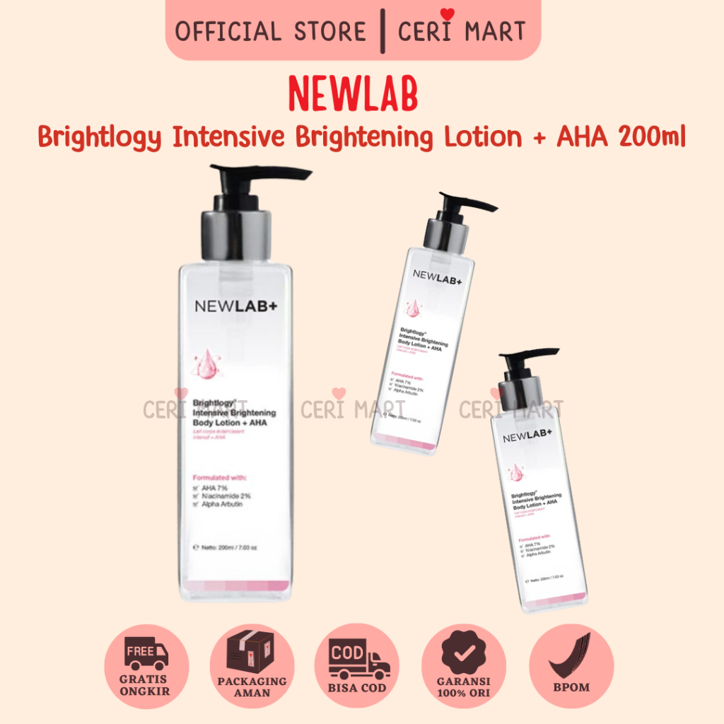 Jual NewLab New Lab Brightening Body Lotion AHA Lotion Pemutih Badan ...