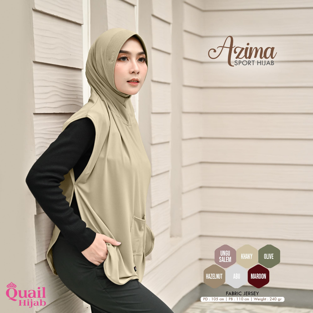 Jual Quail Hijab - AZIMA SPORT HIJAB ORI QUAIL | Shopee Indonesia