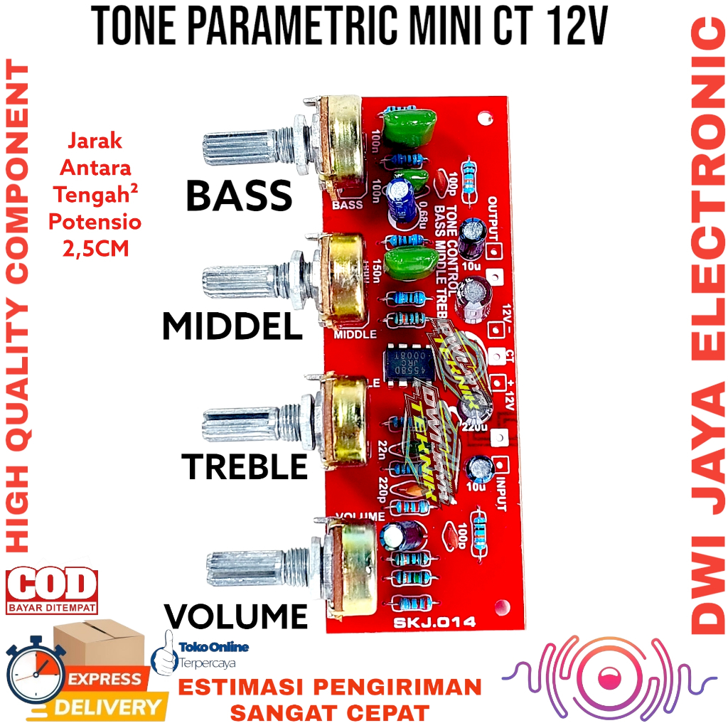 Jual Kit Tone Control Parametrik Mini Kit Parametrik ic 4558 | Shopee ...