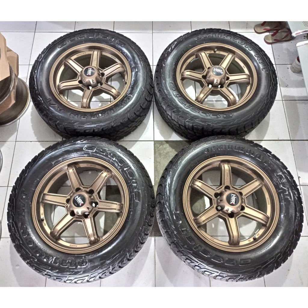Jual VELG MOBIL SECOND MINAS HSR RING 18 LEBAR 8 PCD 6X139,7 + BAN A/T 265 60 R18 | Shopee Indonesia