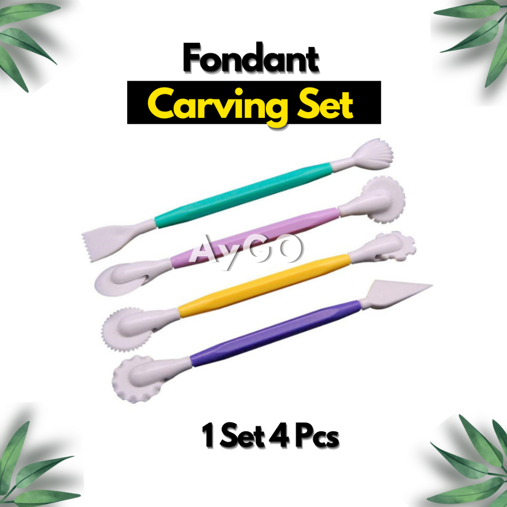 Jual 4pcs Fondant Carving Set / Fondant Molding Tools / Alat Dekorasi ...